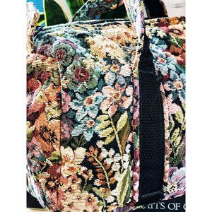 Bags | Vintage Cottage Or Granny Core Multi Colored Floral Brocade ...